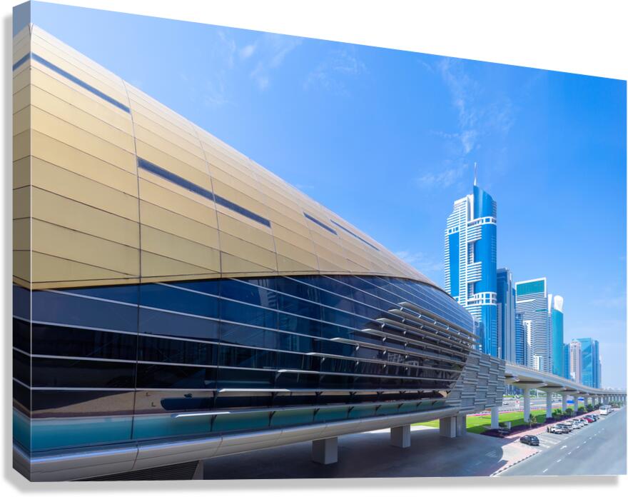UAE Dubais Rapid Transit Rail Metro Subway System Green and Red Lines ...