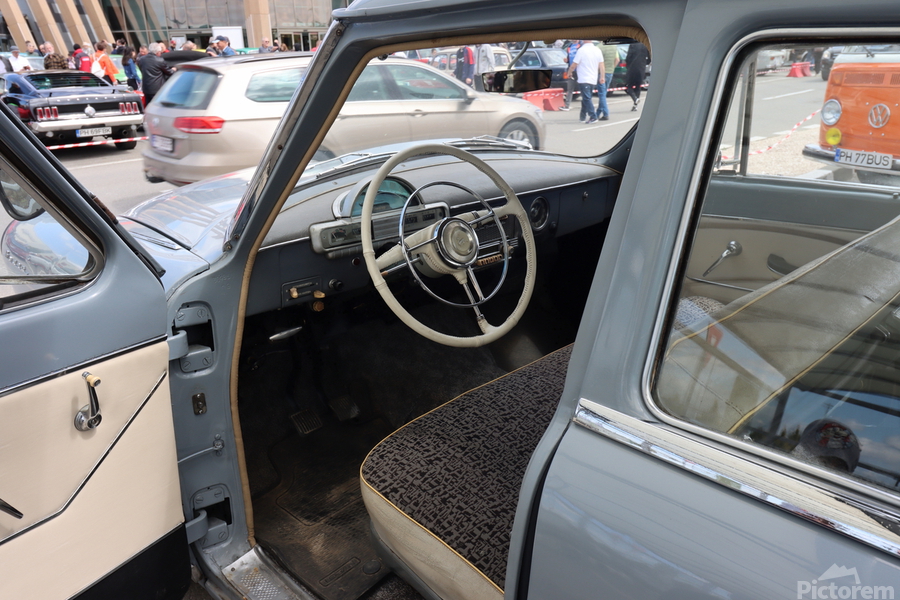 Interior Volga Retro car by Vasiliu Gabriel Photography Wall Art