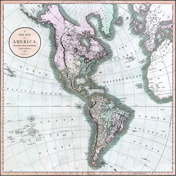 1600 america maps old map 1 by artvi Wall Art