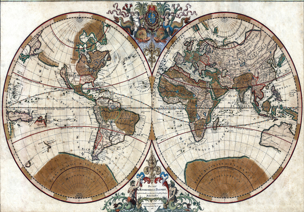 1954 mapa america maps old map 8 by artvi Wall Art