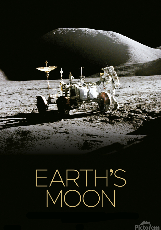 Earth moon-Nasa poster by artvi Wall Art