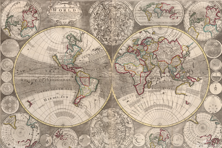 1526 maps old map 3 by artvi Wall Art