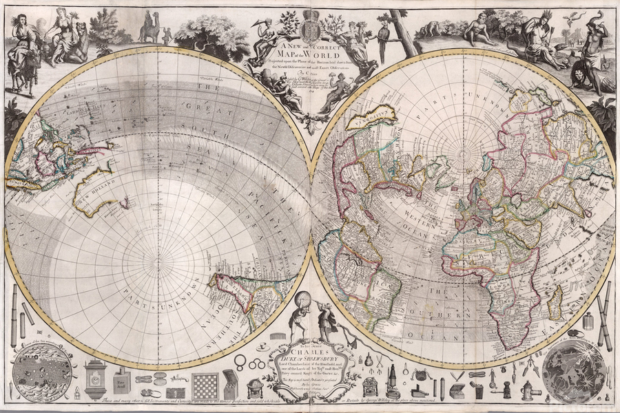 1526 maps old map 4 by artvi Wall Art