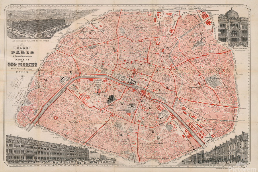 1526 maps old map 8 by artvi Wall Art