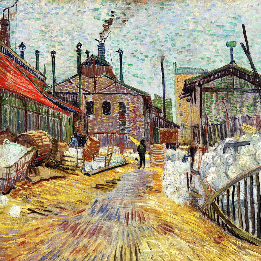 The Factory 1887 by Vincent Van Gogh. by artvi Wall Art
