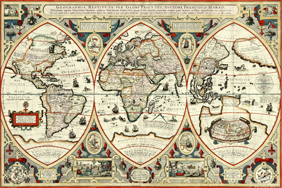 old map maps Mapa de Visscher de America del No 1682189884.5167 by ...