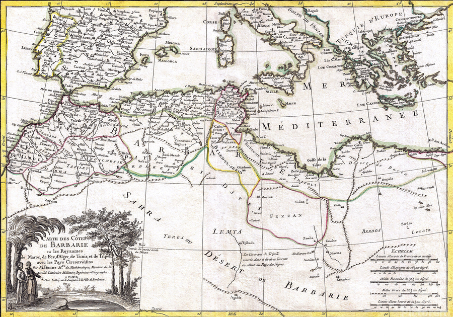 maps old map 3 by artvi Wall Art