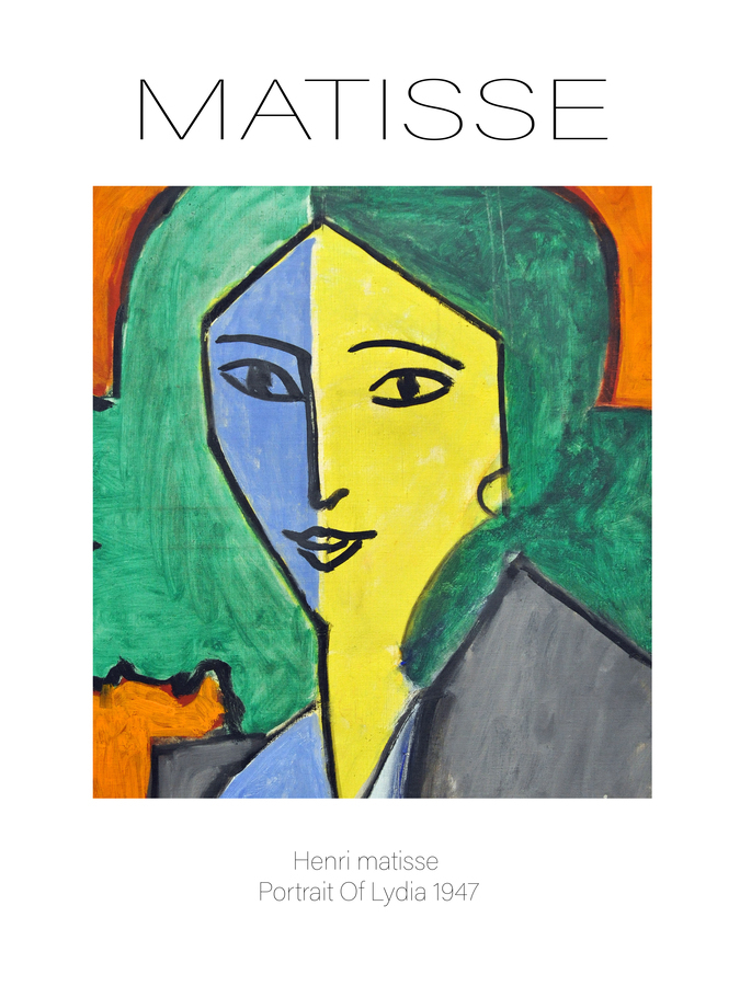 6174 Henri matisse Portrait Of Lydia 1947 by artvi Wall Art