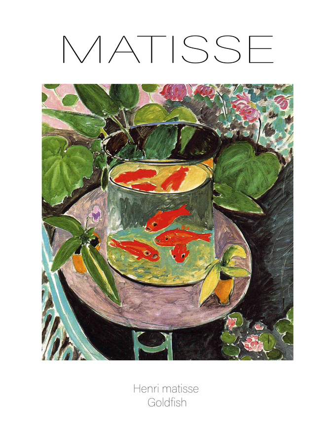 6177 Henri matisse Goldfish by artvi Wall Art