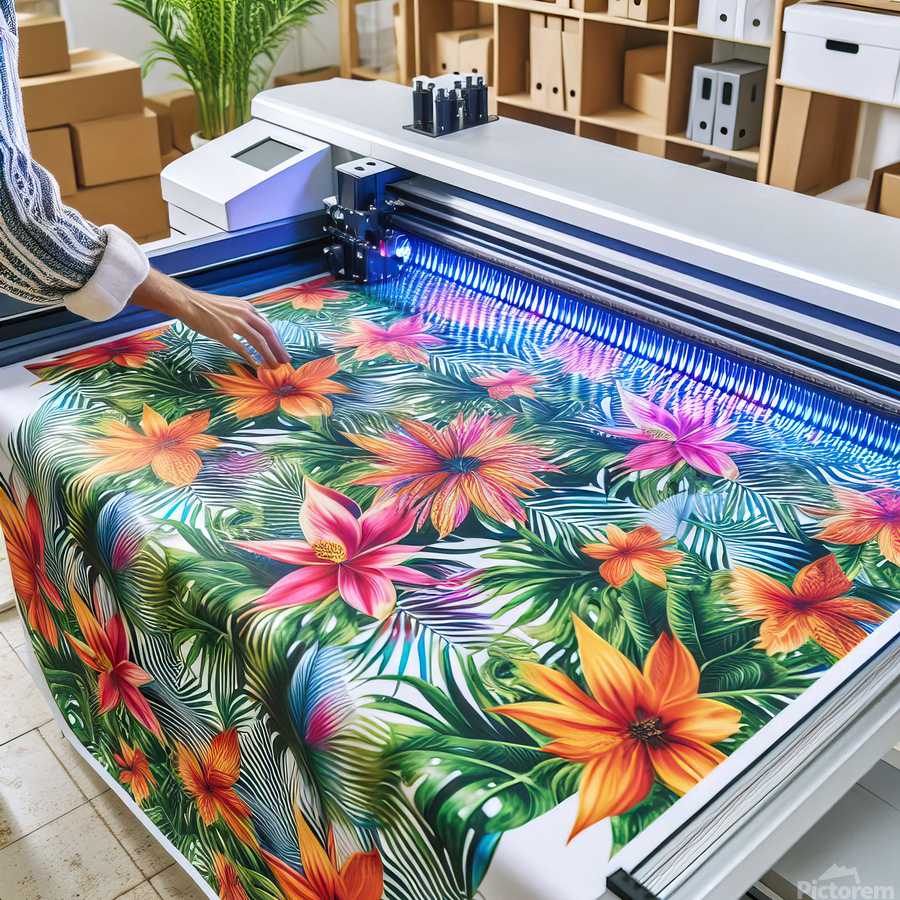 11 printer printing fabric by artvi Wall Art