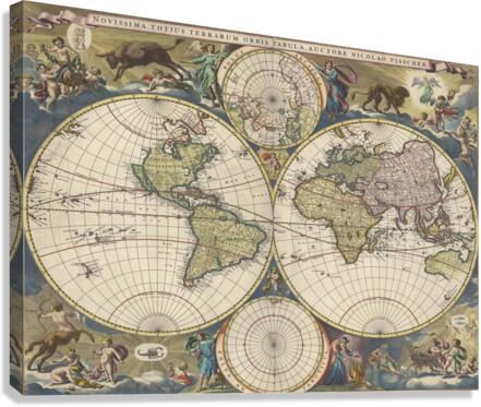 Maps-Ancient World Map by artvi Wall Art