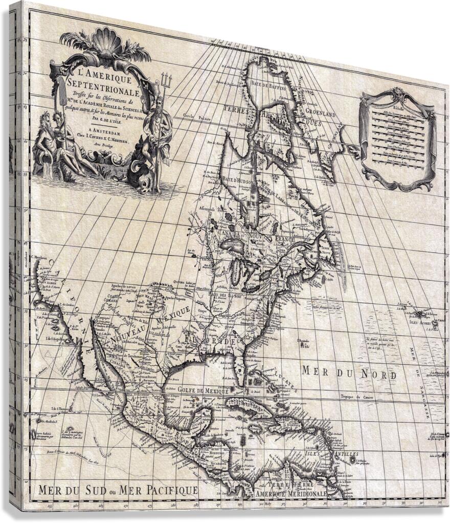 1954 mapa america maps old map 4 by artvi Wall Art