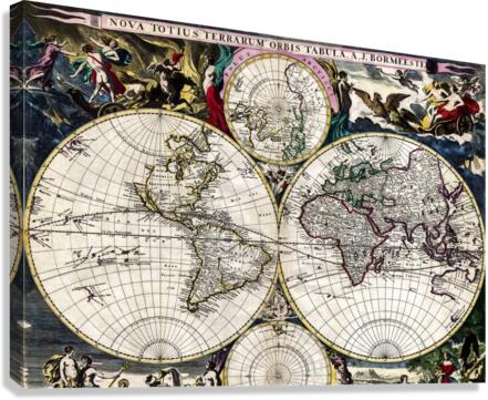 1954 mapa america maps old map 10 by artvi Wall Art