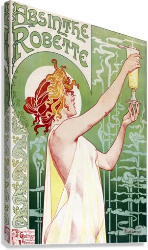 2590 alfons mucha Absinthe Robette by artvi Wall Art