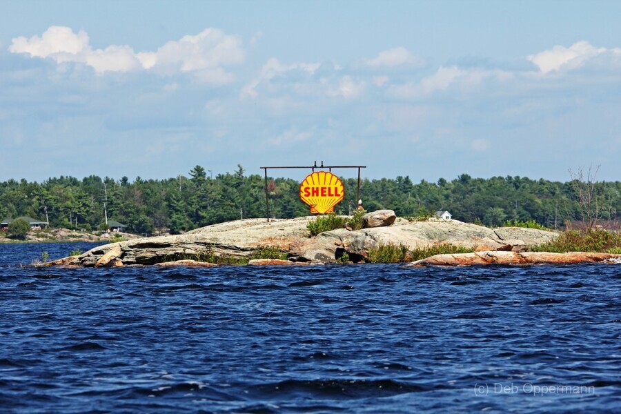 Vintage Shell Sign by Deb Oppermann Wall Art