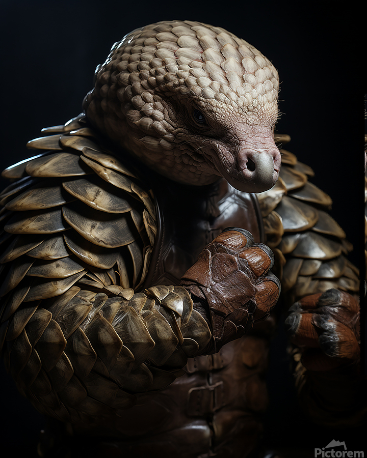 The Pangolin Warrior by Animal Fighters Wall Art