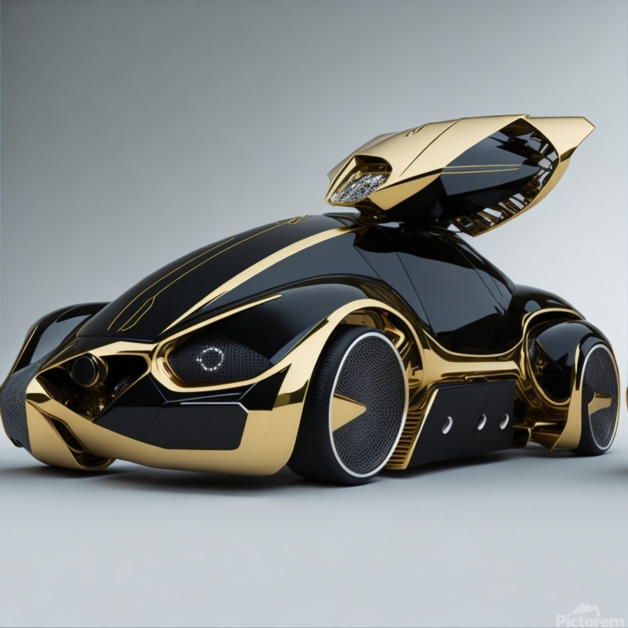 Futuristic car Design by Sanisense Concept Wall Art