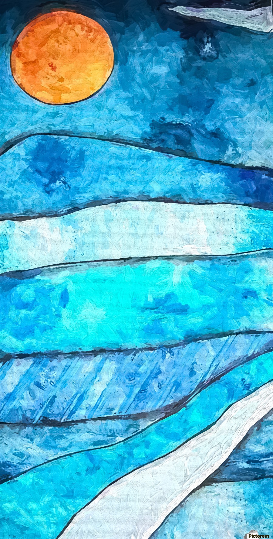 Blue Sunrise by A WYN CHANCE Wall Art