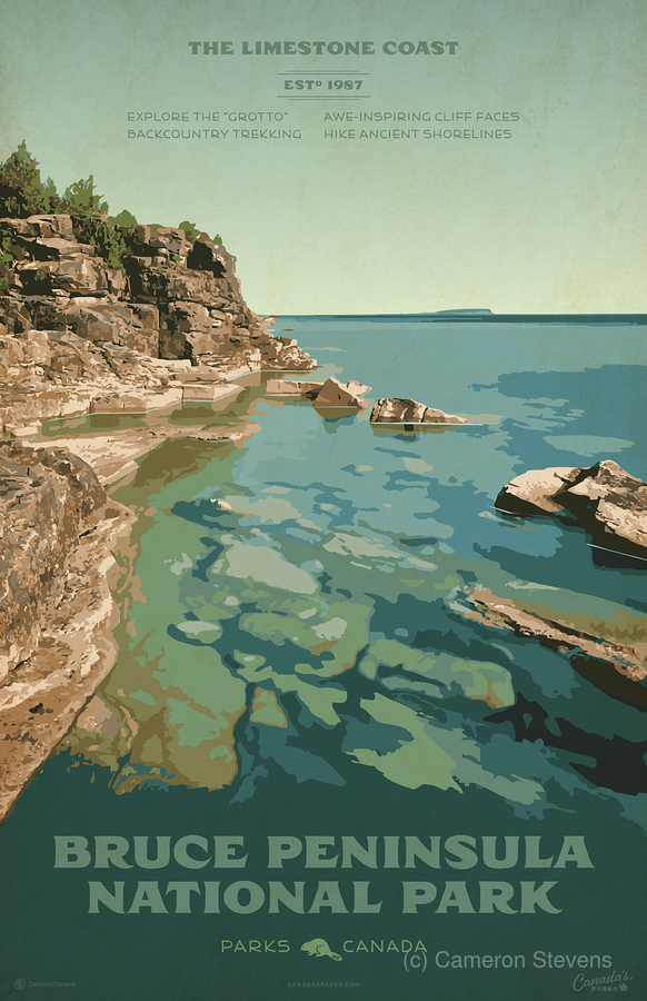 Bruce Peninsula National Park Poster by Cameron Stevens Wall Art