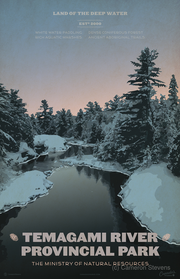 Temagami River Provincial Park Poster by Cameron Stevens Wall Art