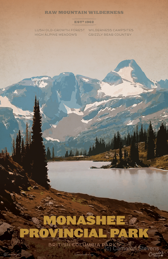 Monashee Provincial Park Poster by Cameron Stevens Wall Art
