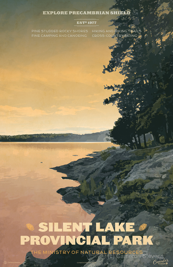 Silent Lake Provincial Park Poster by Cameron Stevens Wall Art