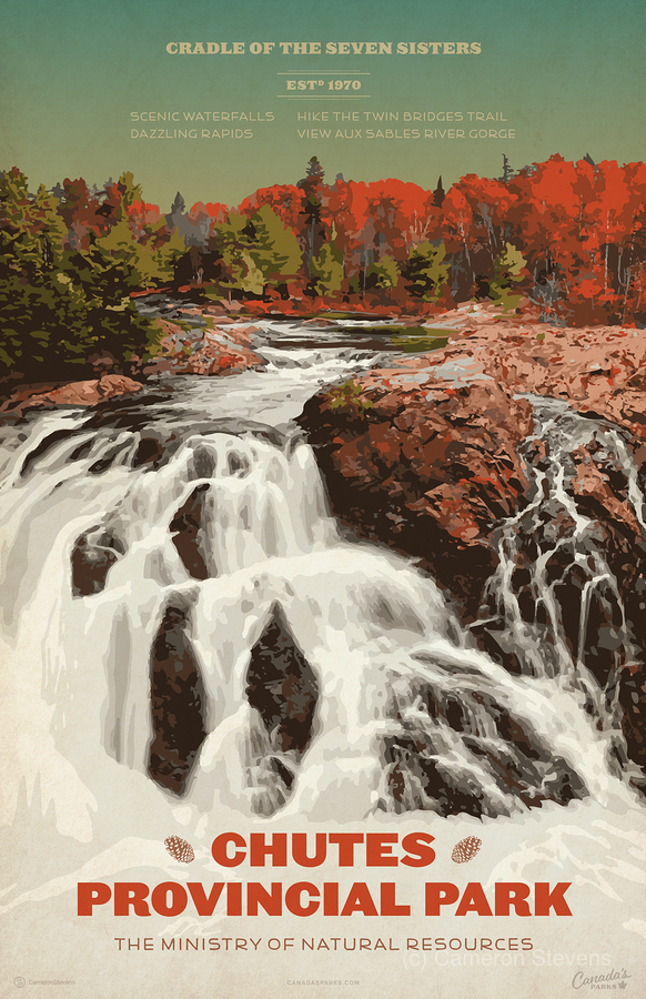 Chutes Provincial Park Poster by Cameron Stevens Wall Art