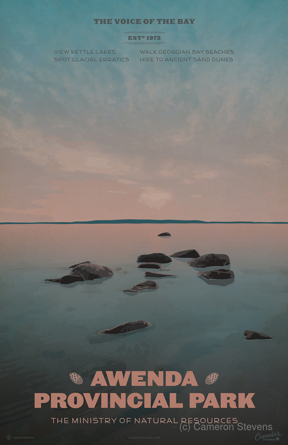 Awenda Provincial Park Poster by Cameron Stevens Wall Art