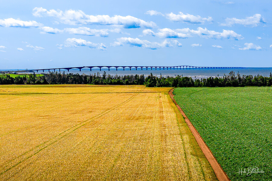Confederation Bridge PEI Canada by Hub Blanchette Wall Art