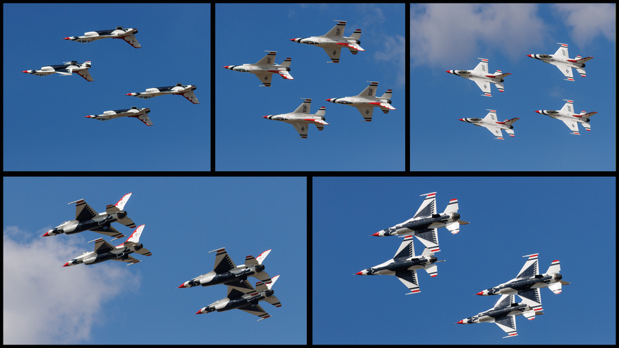 Thunderbirds Diamond Roll Right to left sequence. by Roy von Dohlen ...