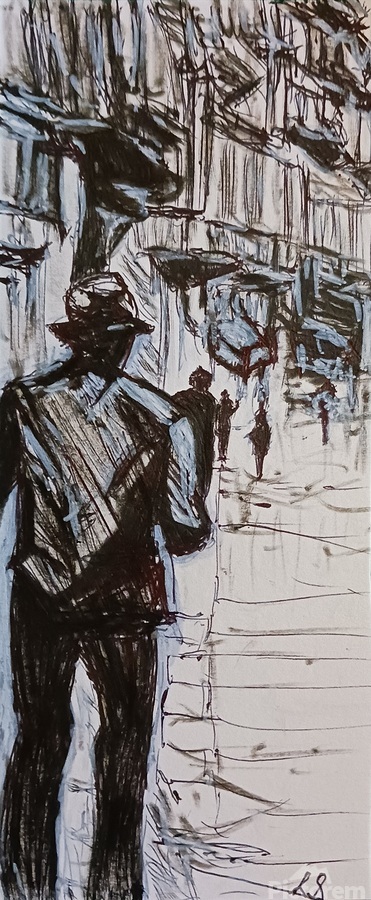 20250707 191554 Downtown by Lawrence Silver Art Wall Art