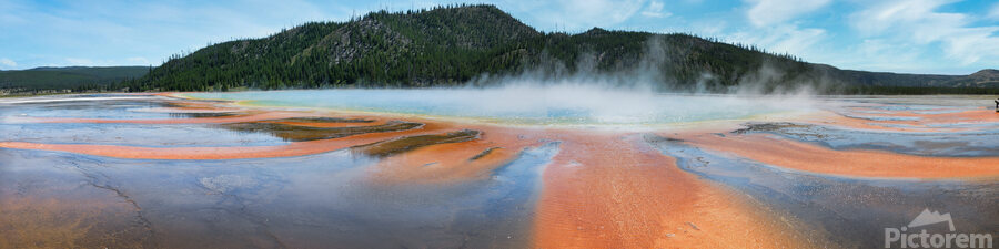 Yellowstone Park Grand Prismatic Spring 2 4x1 Ratio by WorldHQPhotos ...