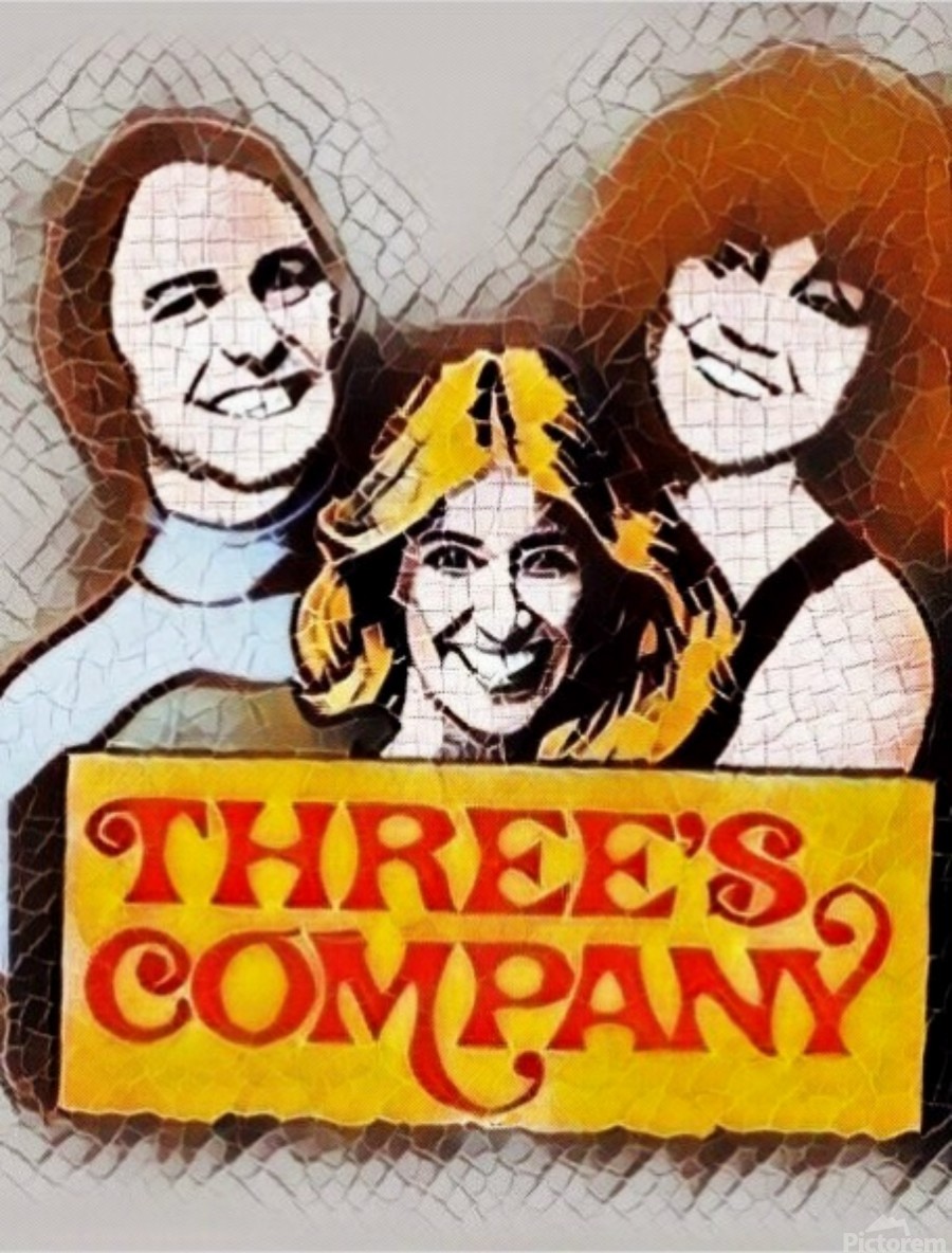 Classic TV show Threes Company Inspired art Poster by Smithson Wall Art