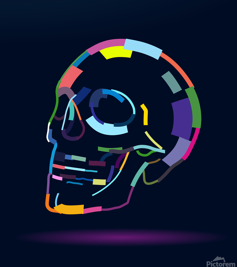 Abstract human skull by Point Art Wall Art