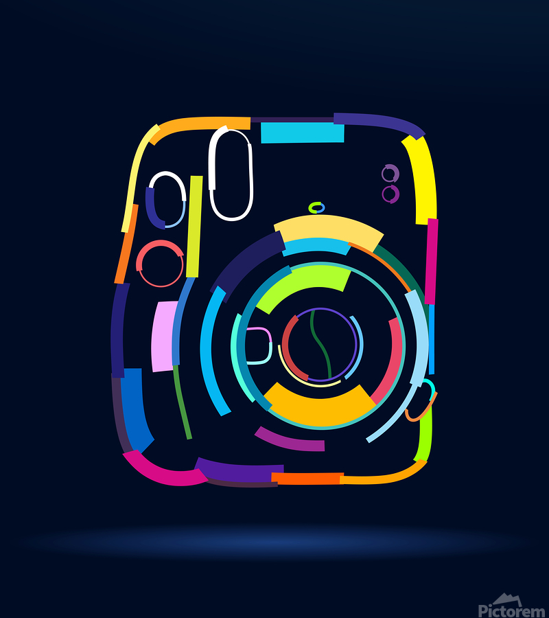 Abstract camera by Point Art Wall Art