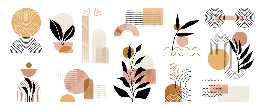 Abstract shapes by Point Art Wall Art