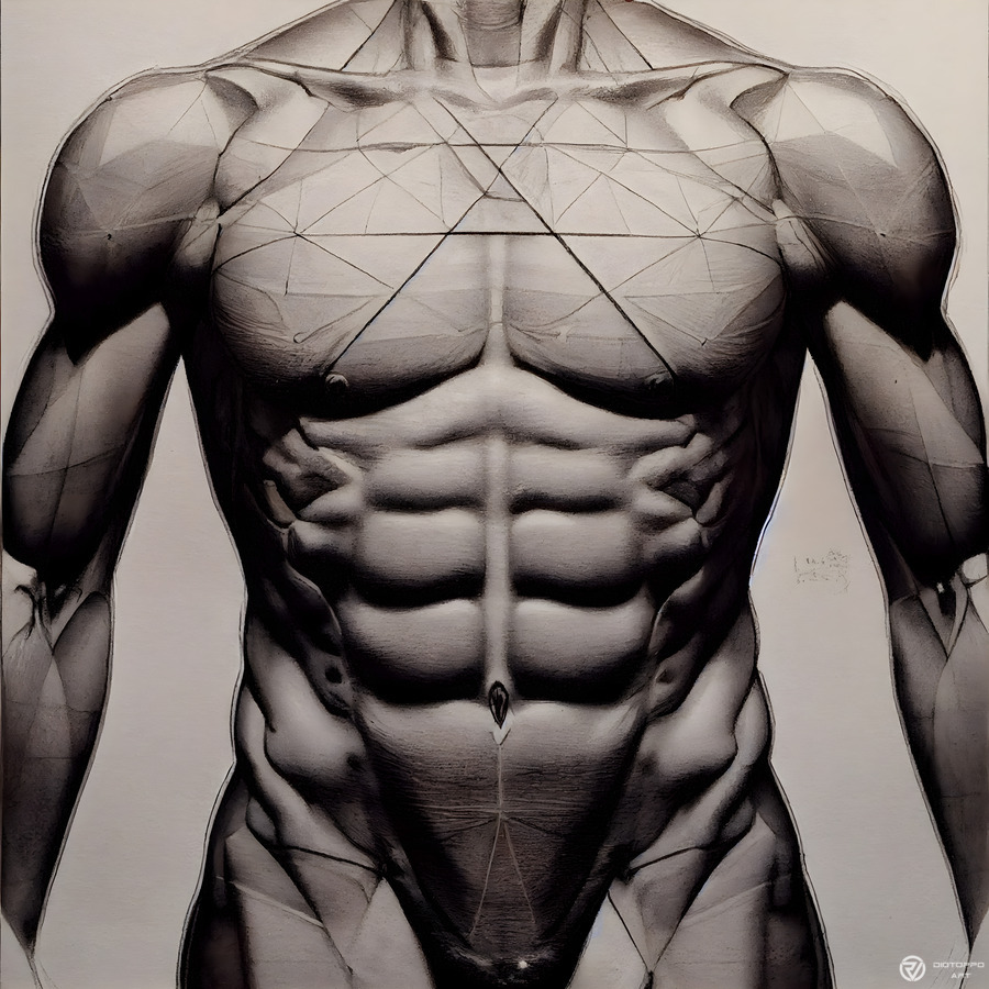 Perfect Anatomy drawing 9 by diotoppo Wall Art