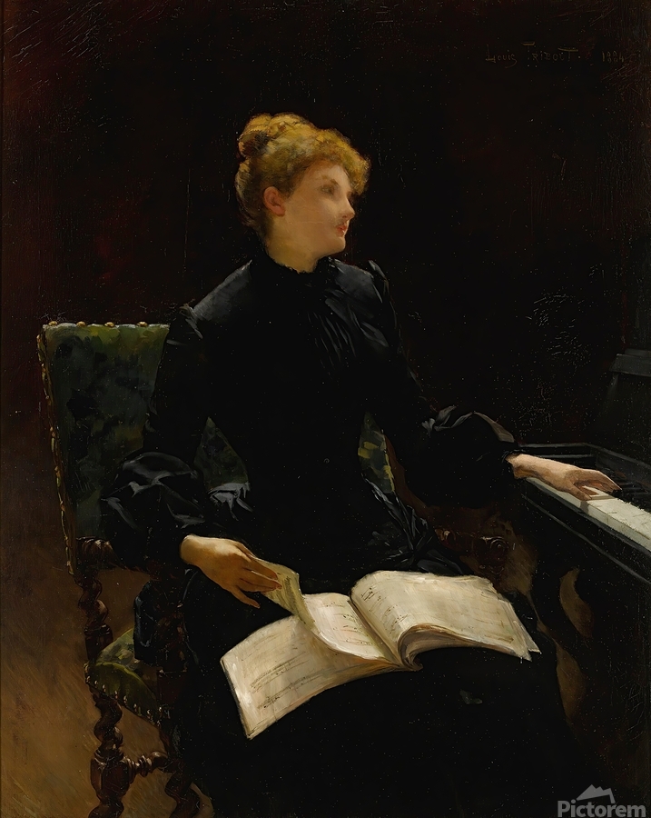 The piano lesson [1884] by Louis Tribout [19th–20th century] by ...