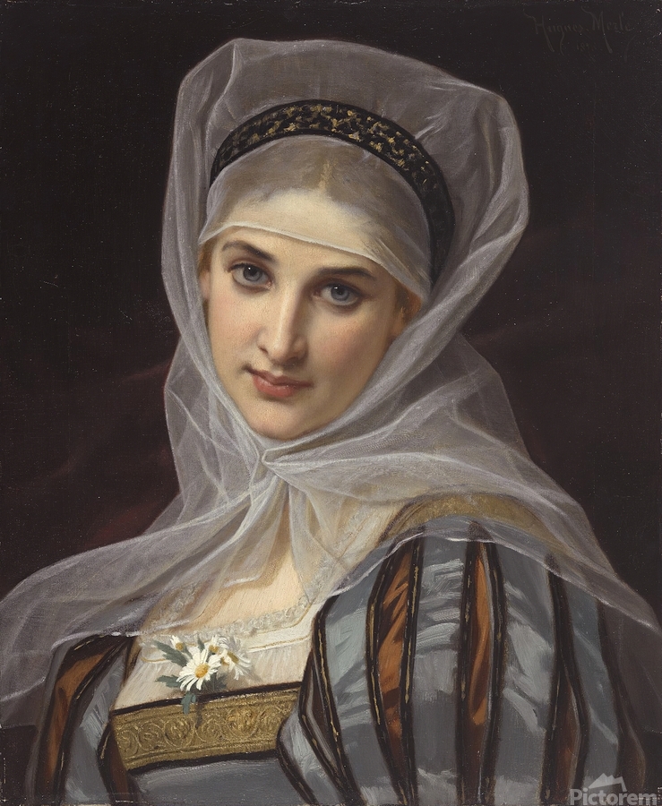 Marguerite [1878] by Hugues Merle [1823–1881] by MyCozyFineArt Wall Art