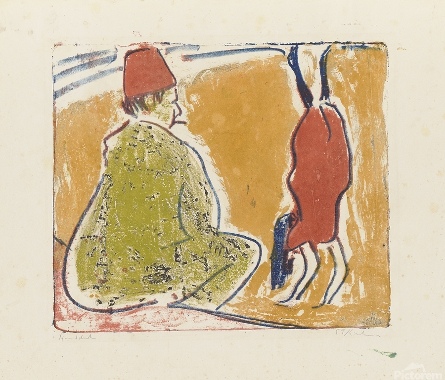 Strandscene [1909] by Ernst Ludwig Kirchner [1880–1938] by ...