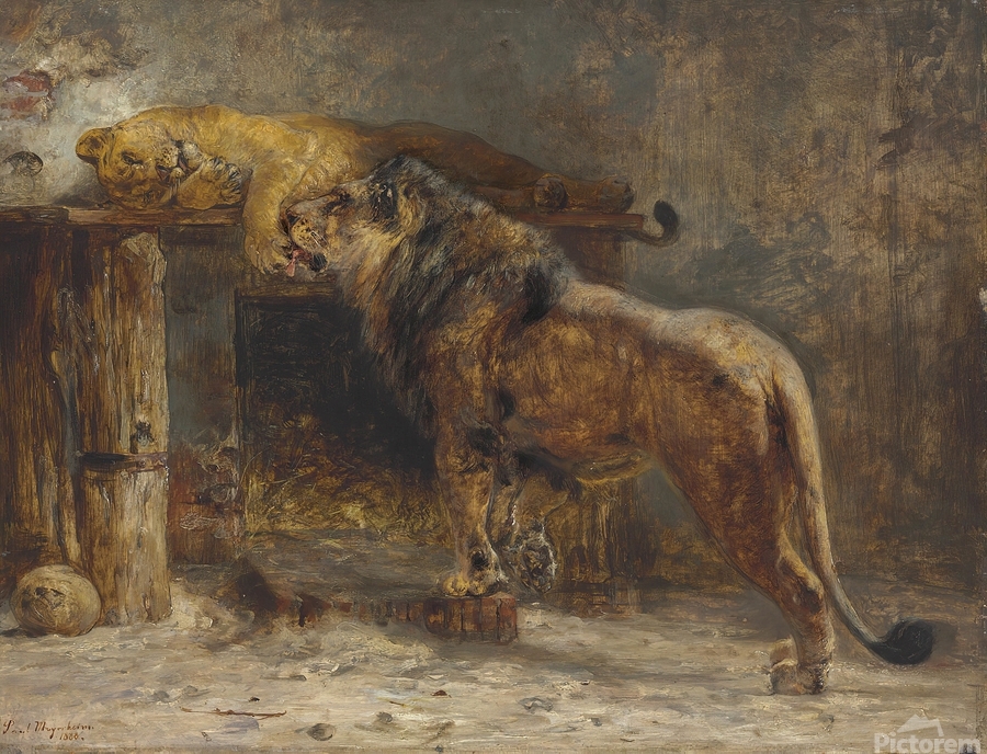 The Kiss of the Hand [1888] by Paul Friedrich Meyerheim [1842–1915] by MyCozyFineArt Wall Art