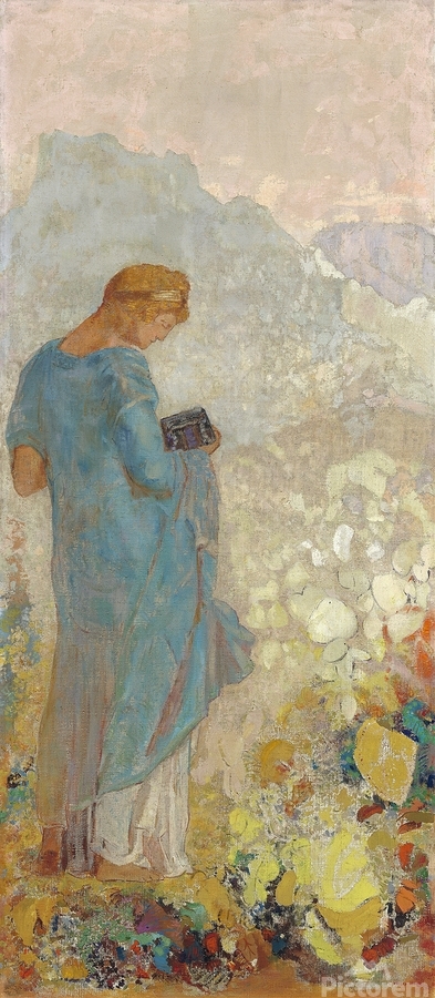 Pandora [1910–1912] by Odilon Redon [1840–1916] by MyCozyFineArt Wall Art