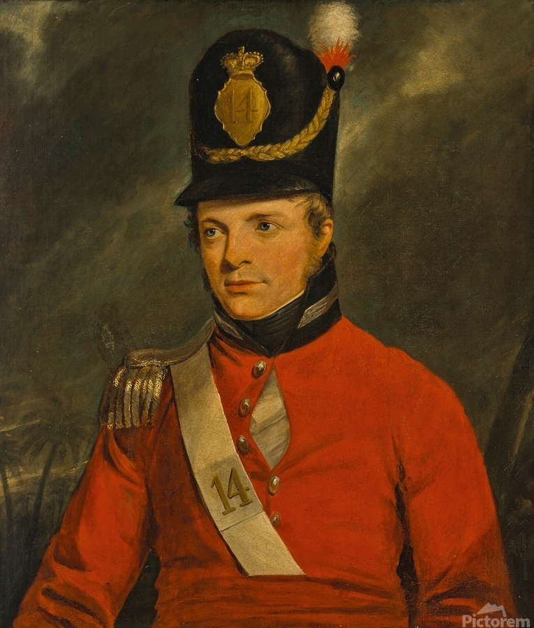 Portrait of a Lieutenant of the 14th Buckinghamshire Regiment of Foot ...