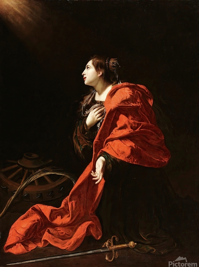 Saint Catherine by Bartolomeo Cavarozzi [1587–1625] by MyCozyFineArt ...