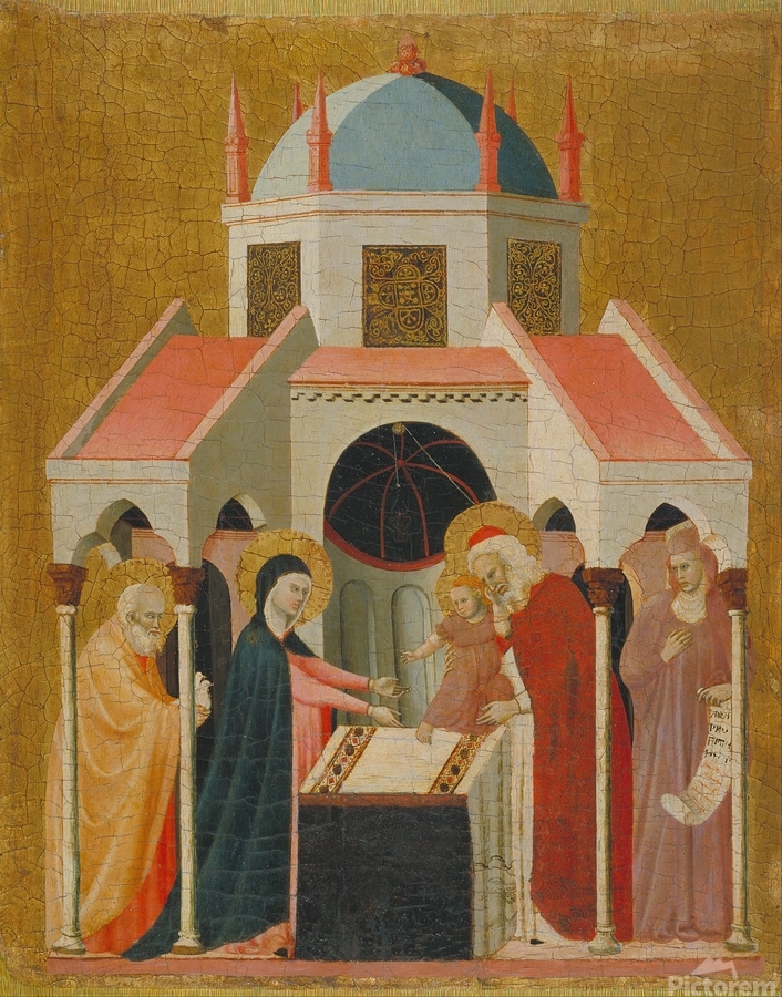 Presentation of Jesus at the Temple [circa 1330] by Master of the Cini Madonna [14th century] by ...