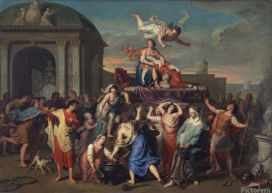 Death of Dido [1663–1733] by Gerard Hoet [1648–1733] by MyCozyFineArt ...
