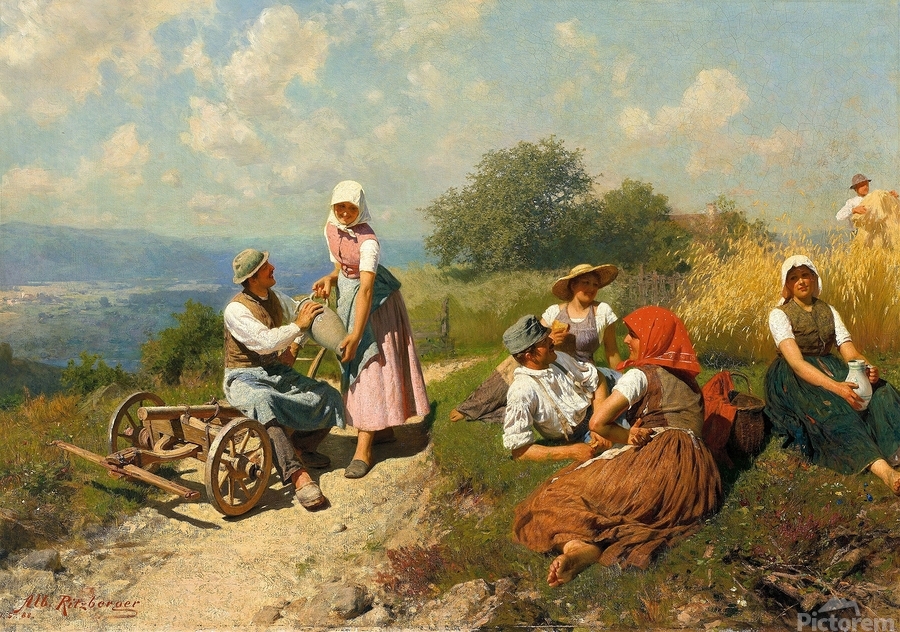 Prachtvolle Sommerlandschaft Im Alpenvorland [1888] by Albert ...