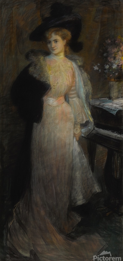 Portrait of an elegant lady [1904] by Jules–Alexandre Grün [1868–1934 ...