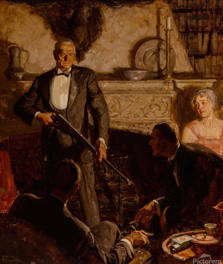 Under the Gun [1925] by Saul Tepper [1899–1987] by MyCozyFineArt Wall Art