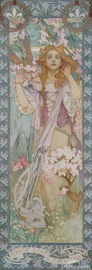 Maude Adams [1872–1953] as Joan of Arc [1909] by Alphonse Mucha [1860 ...